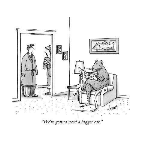 Poem contest Cartoon by Tom Cheney Giant Cat - All Poetry