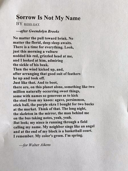 Poem contest Ross Gay Poem Prompt #2 - All Poetry