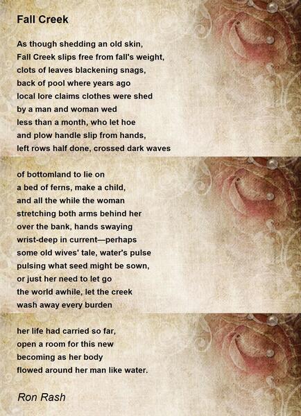 Poem contest Choose a Poem Prompt- Ron Rash - All Poetry