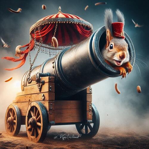 Poem contest Image Prompt - Circus Squirrel - All Poetry