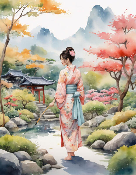 Poem contest Image Prompt - Geisha in the Garden - All Poetry
