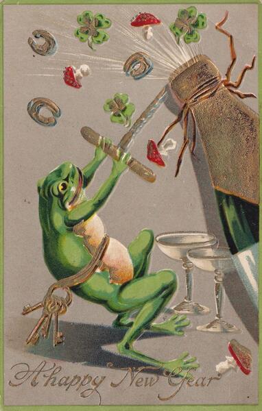 Poem contest Happy New Year ~ Frog Toast Image - All Poetry