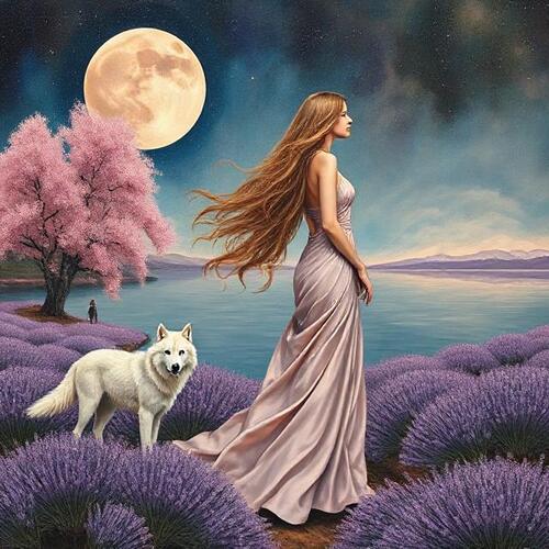 Poem contest Image Prompt - Cherry Blossom and the White Wolf - All Poetry