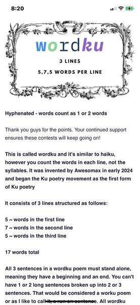 Poem contest Wordku Poems - All Poetry
