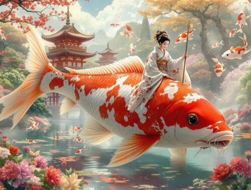Poem contest Photo Prompt - The Koi and the Dreamer - All Poetry