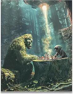 Poem contest Sasquatch and Alien Play Chess - All Poetry