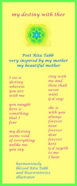 Rita Tabb Poet 'my destiny with thee' illustrator Rosewinter515 ...