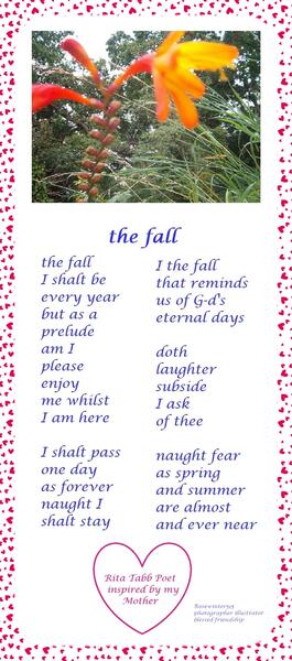 The fall - a poem by Rita tabb - All Poetry