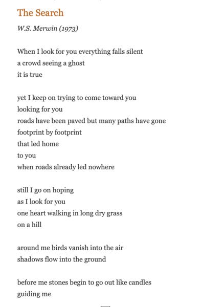 Poem contest W.S. Merwin Poem Prompt - All Poetry