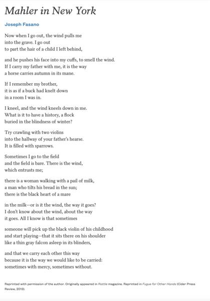 Poem contest Joseph Fasano Poem Prompt - All Poetry