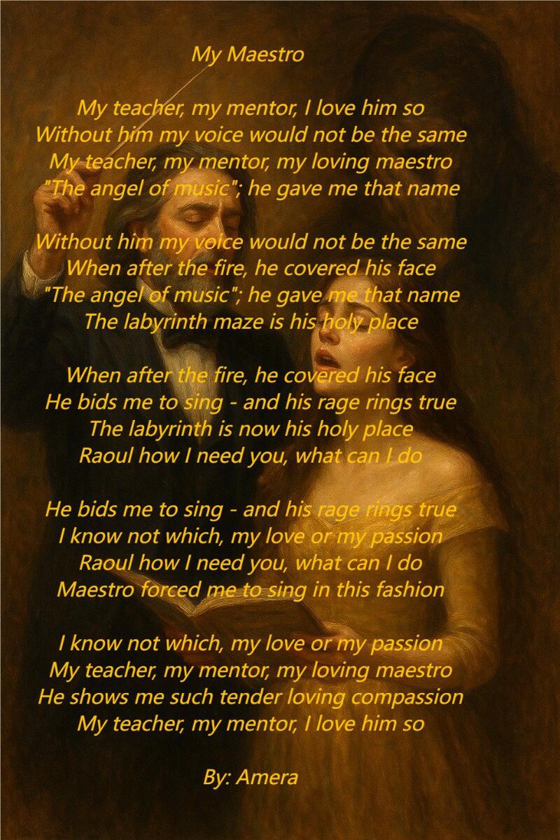 My Maestro - a poem by Amera - All Poetry