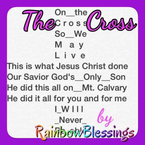The Cross ( Shape Poem ) - a poem by RainbowBlessings - All Poetry