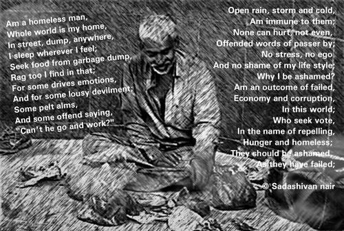 Am a homeless man - a poem by Sadashivan Nair - All Poetry
