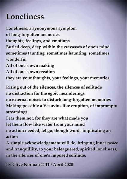 Loneliness - a poem by Clive Norman - All Poetry