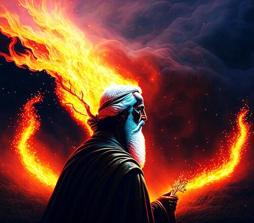 Moses and the Burning Bush - a poem by Poem Junkie - All Poetry