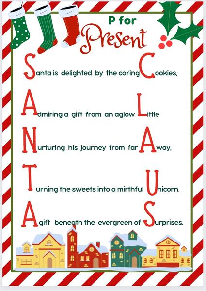 Santa Claus Spirit 'p' for Present - a poem by Lyliibamba - All Poetry