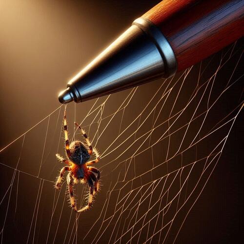 Hanging by a silken thread. - a poem by Jasper Salach - All Poetry