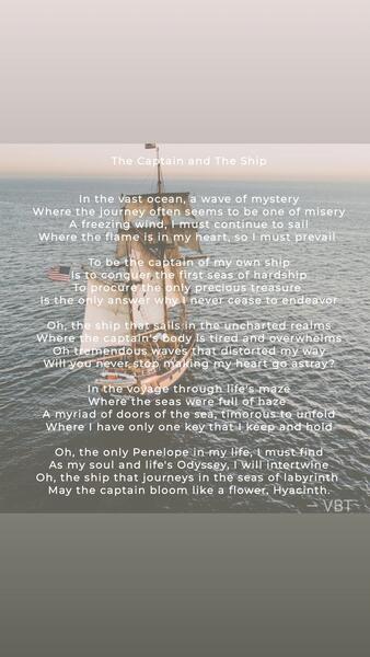 The Captain and The Ship - a poem by Vince Benedict Tanjay - All Poetry