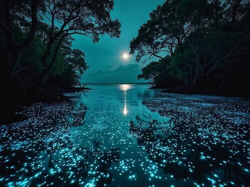 Night time beauty of Mangroves - a poem by Jawahar Gupta - All Poetry