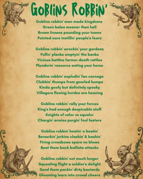 Goblins Robbin' - a poem by Nic Nova - All Poetry