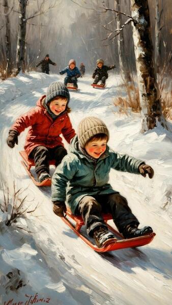 A Great Sledding Day - a poem by Mel is Carmela - All Poetry