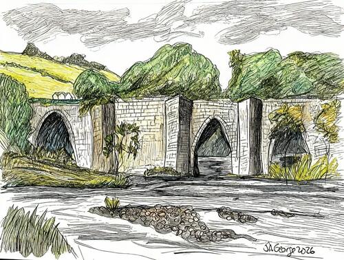 Staverton Bridge Study 2 of 3 - a poem by James George - All Poetry